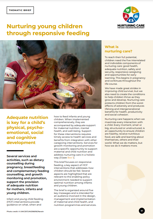 Nurturing young children through responsive feeding | UN‑Nutrition: the ...
