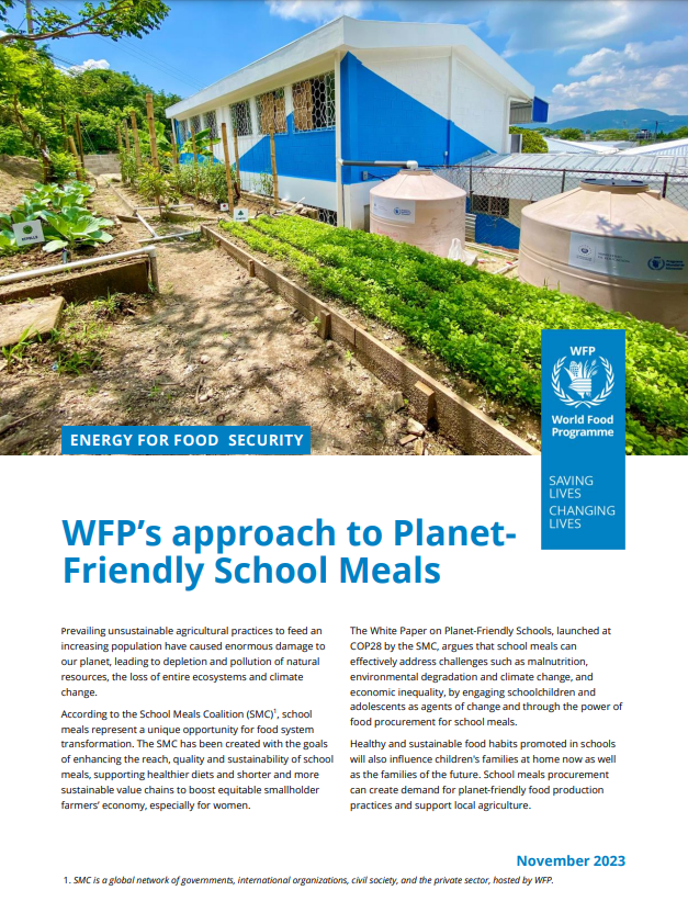 WFP’s approach to Planet-Friendly School Meals | UN‑Nutrition: the ...