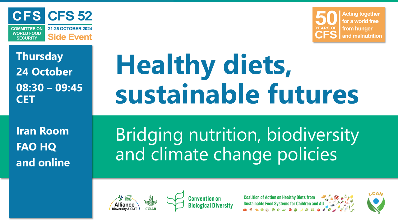 CFS52 SE24: Healthy diets, sustainable futures – Bridging nutrition ...
